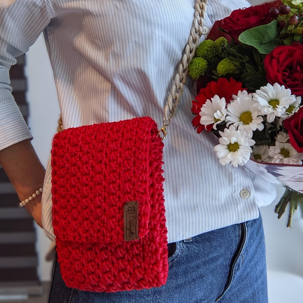 Pochette Smartphone Rouge - Made in France – georgetta.fr